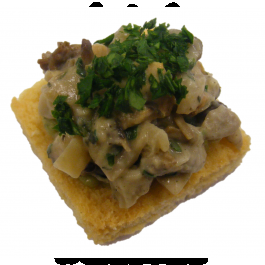 Persillade of wild mushroom on Crostini