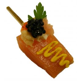 (F) Loin of Salmon with Crayfish & Avruga Caviar